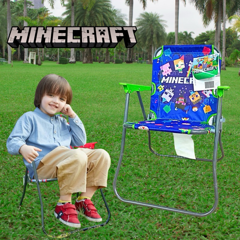 Idea Nuova Minecraft Portable Outdoor Patio Chair with Folding Metal ...