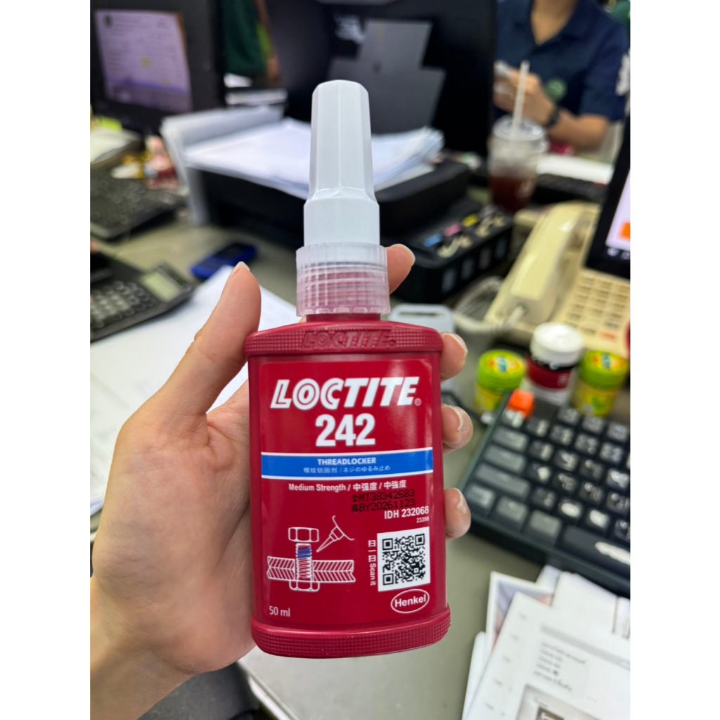 LOCTITE 242 น้ำยาล็อคเกลียวแบบถอดได้ THREADLOCKER #242 ขนาด 50ML. ของ ...