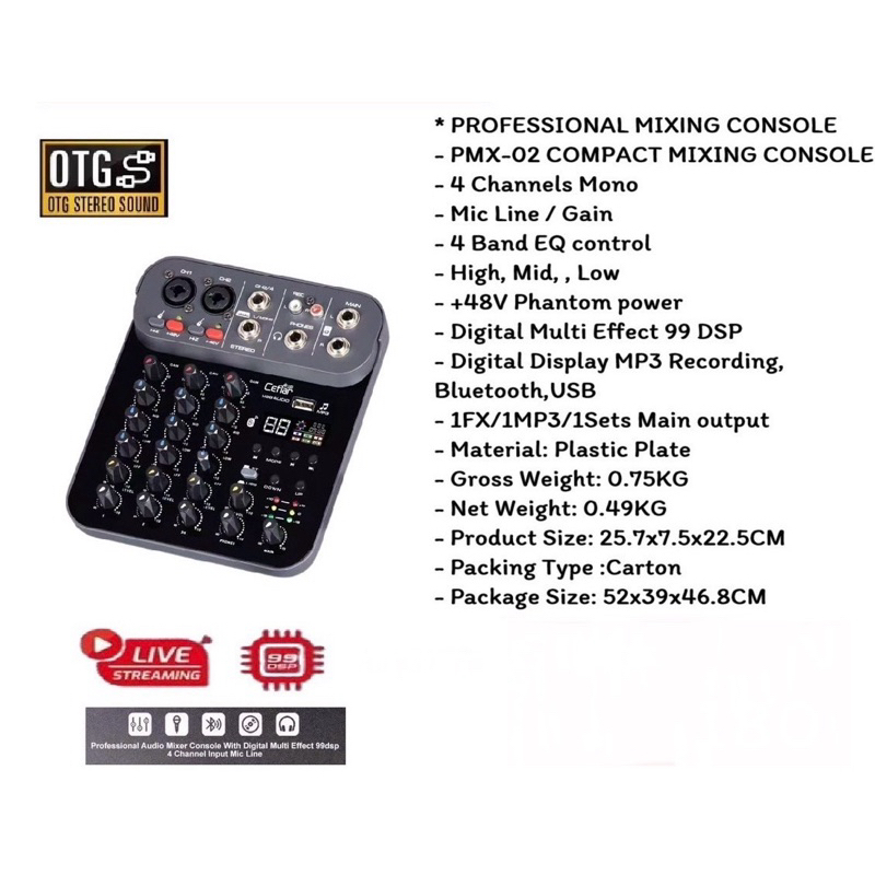 1129บาท มิกเชอร์ 4ch Bluetooth Usb Eq 4bane 99 Dsp Effect ใช้ได้ทั้งบ้านและรถยนต์ Shopee Thailand