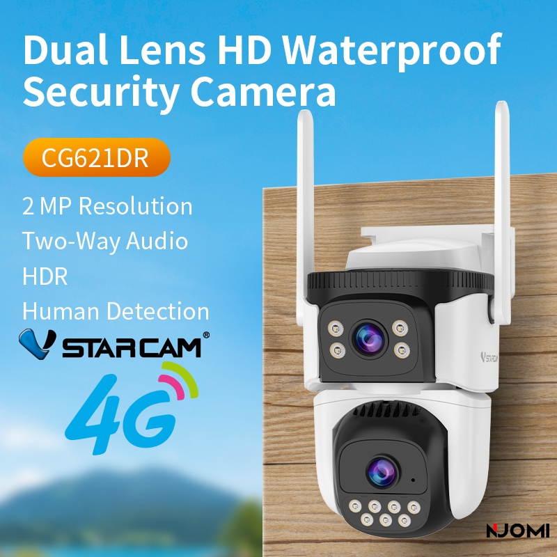 VSTARCAM CG621DR 4G SIM / CS621DR WiFi SUPER HD 1296P 3MP x 2 เลนส์กล้อง กล้องวงจรปิดใส่ซิม ...
