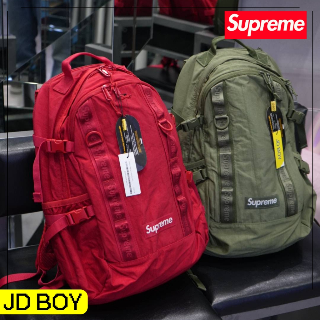 (มีส่งด่วนได้ของเลยวันนี้) JDBOY - Supreme backpack กระเป๋าเป้ สุพรีม ...