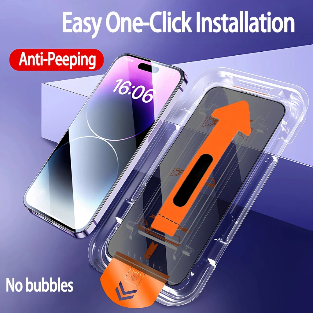 ฟิล์มกระจกกันมอง/ฟิล์มใส For iphone 11 15 14 16 13 12 XR XS Max 16Pro Max 15 Pro Maxฟิล์มเต็มจอ ...