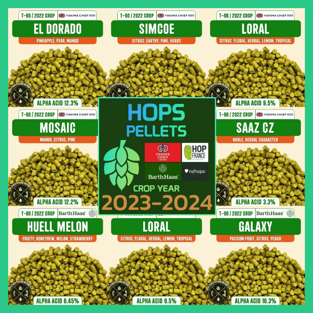 [Year 2023-2024] Hops Pellets 1oz ฮอปส์ เพลลิท ทำเบียร์ Amarillo ...