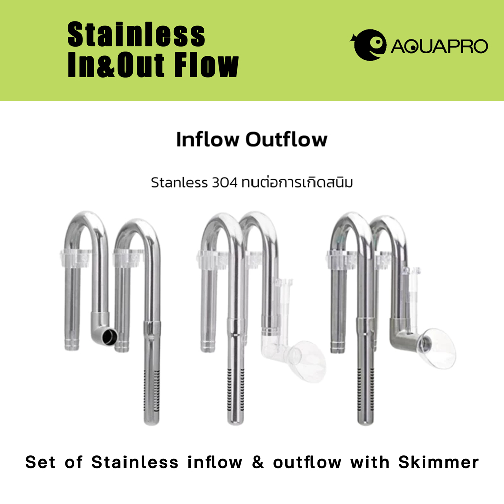 Aquapro Inflow Outflow Stanless 304 ท่อน้ำเข้าน้ำออกแสตนเลส 304 ยี่ห้อ ...