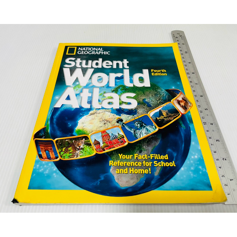 มือสอง ตำหนิมุมปกด้านในสภาพดี National geographic Student World Atlas ...