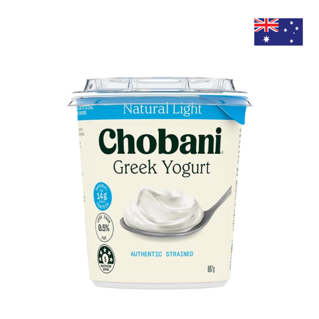 Chobani Greek Yogurt Natural Light 907g กรีกโยเกิร์ต สูตรธรรมชาติ ไขมัน ...