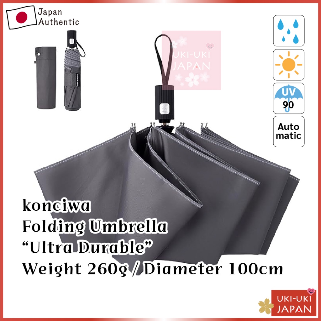 konciwa ร่มพับได้ น้ำหนักเบา 260g เปิด-ปิดอัตโนมัติ 8 ก้าน กันน้ำ แห้งเร็ว ทนต่อลมแรง พกพาสะดวก ...