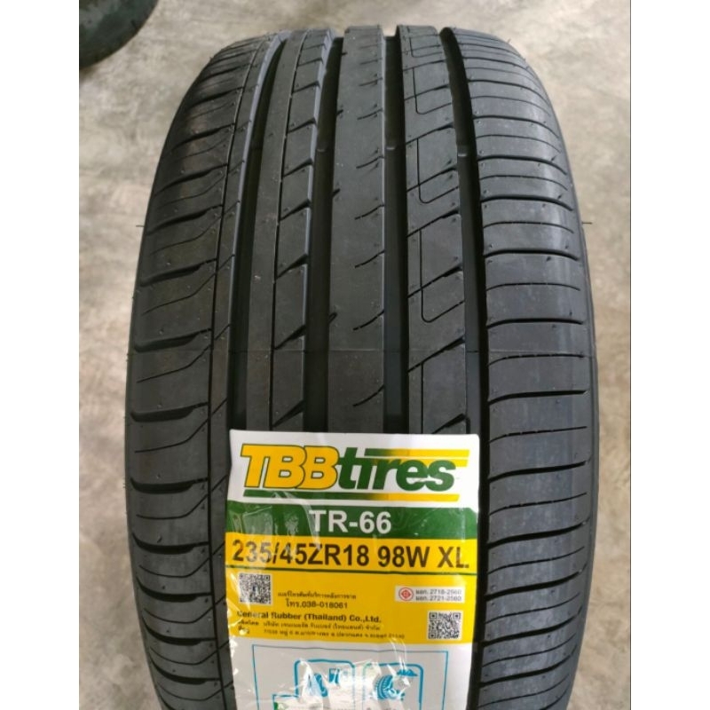รถยนต์ 235/50R18 ยางไทย ยี่ห้อ TBB TIRE รุ่น TR-66 ปี2024 หนึบ นุ่ม ...