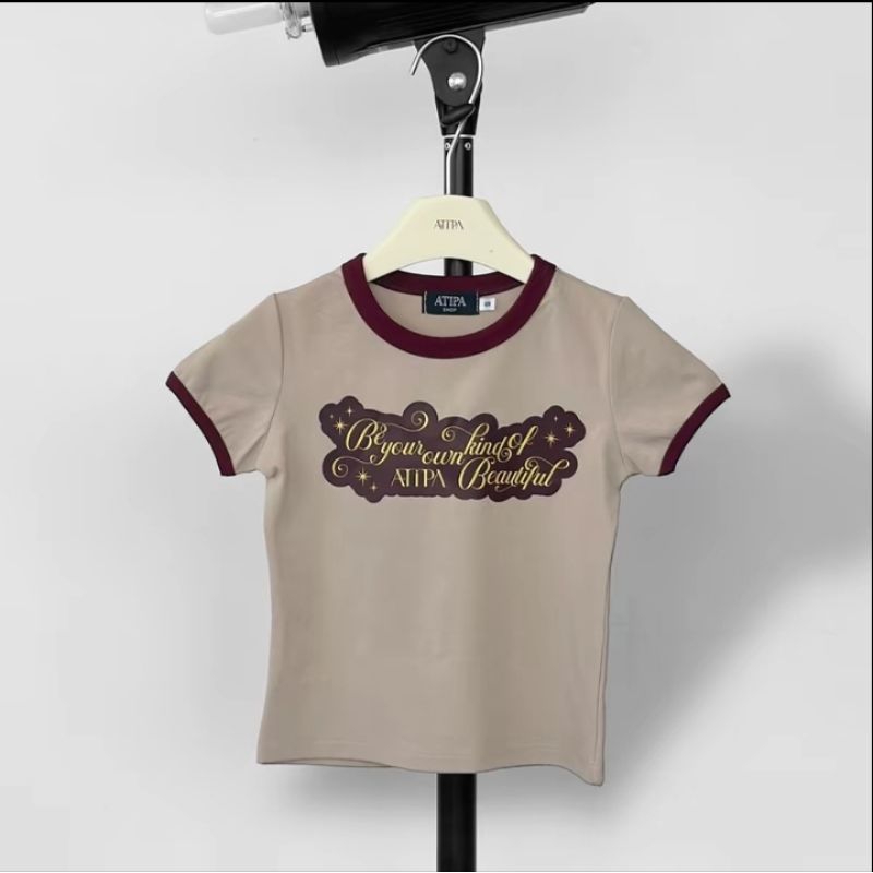 ส่งต่อเสื้อยืด Atipa - Be yourself Tops สีครีม ไซส์ S | Shopee Thailand