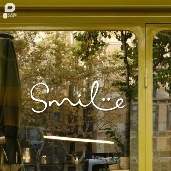 IC-SM-002 Smile wave สติ๊กเกอร์ SMILE Wave สติ๊กเกอร์ ตกแต่งคาเฟ่ ตก ...