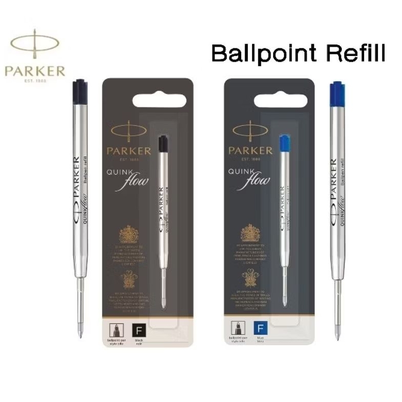 PARKER ไส้ปากกาลูกลื่น ปาร์คเกอร์ Ballpoint Refill รุ่น QUINK Flow หัว F ขนาด 0.5 มม. หมึกน้ำ ...