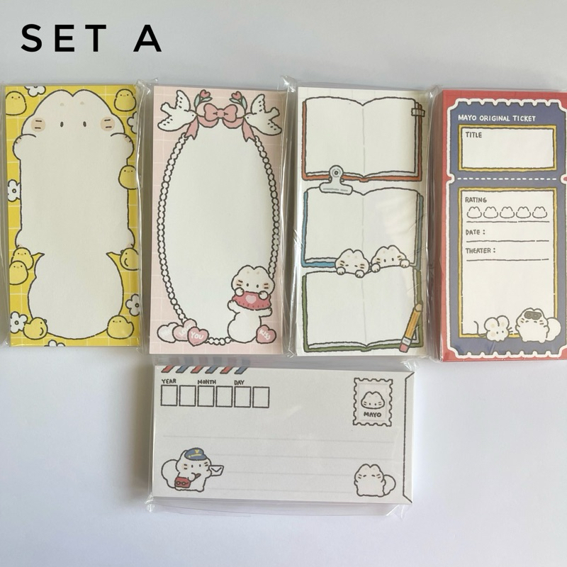 พร้อมส่ง•Mayo Cat Memo Pad [Setรวม 5 ลาย] | Shopee Thailand