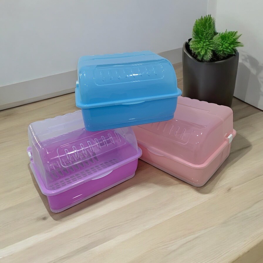 Marthur ที่คว่ำจาน เครื่องใช้ในครัว ประหยัดพื้นที่ มีฝาปิด มีถาดรองน้ำ ...