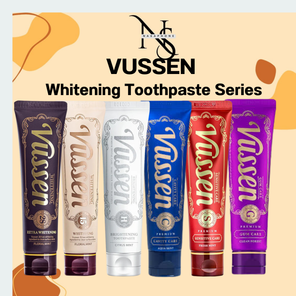 (ของแท้100%/พร้อมส่ง) Vussen Whitening Toothpaste วัสเซน ไวท์เทนนิ่ง ยาสีฟันพรีเมียมจากเกาหลี ยา ...