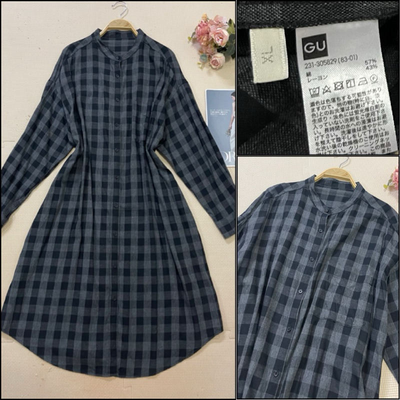 GU XL อก58 #เดรสจียู มือสองของแท้สภาพใหม่คัดเกรดAAA | Shopee Thailand