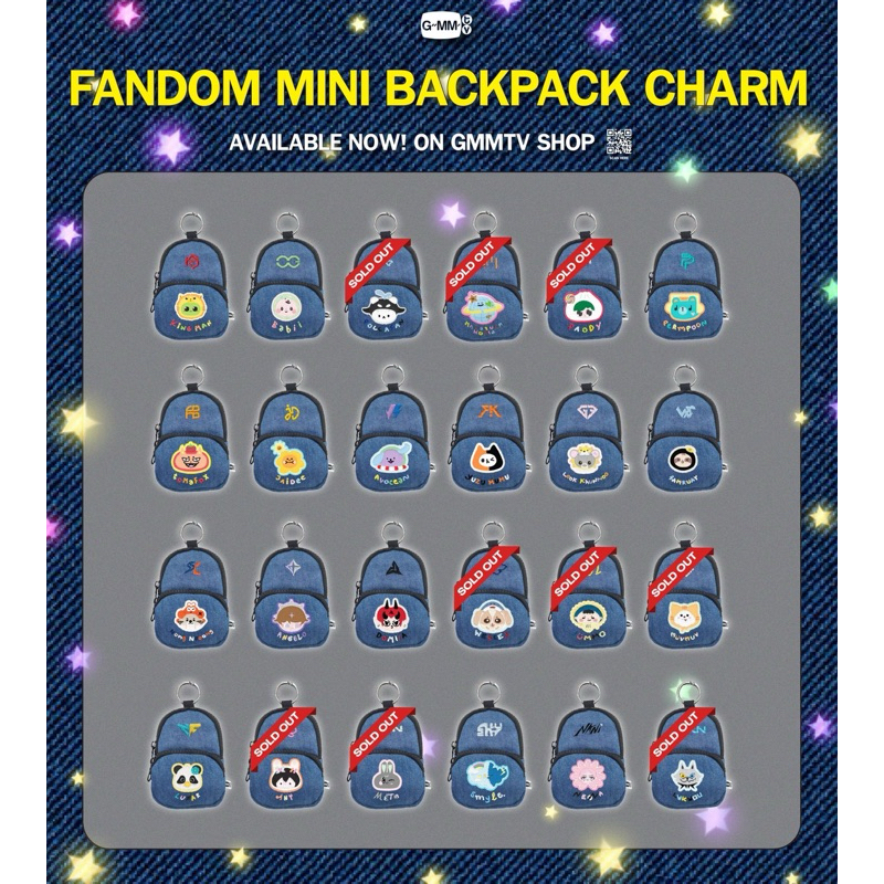 MINI BACKPACK CHARM พวงกุญแจเป้ เจมีไนน์ โฟร์ท เพิร์ธ แซนต้า จุง ดัง สกาย นานิ ปอนด์ ภูวิน ...