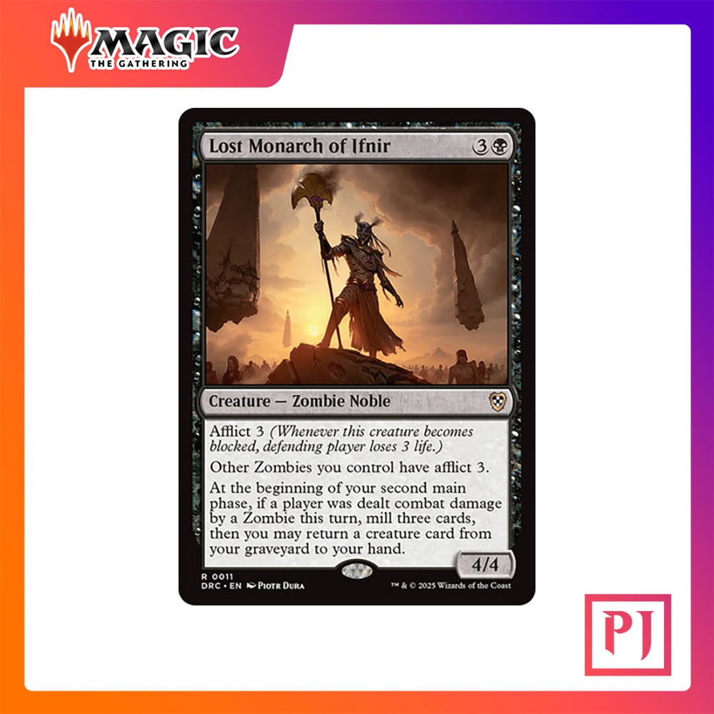 [MTG] Lost Monarch of Ifnir [DRC] [BLACK] [RARE] [NORMAL] [ENG] (การ์ด ...