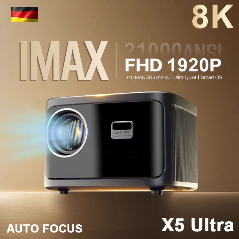 FINTEX X5 Ultra 8K 1200 ANSI 21000Lumens AutoFocus Projector Android 9. ...