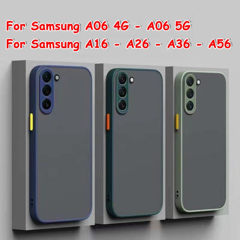 เคส ขอบสี หลังด้าน SAMSUNG A06 A16 A26 A36 A56 A15 A25 A35 A55 A14 A24 A34 A54 A05 A05S A04 A04S ...