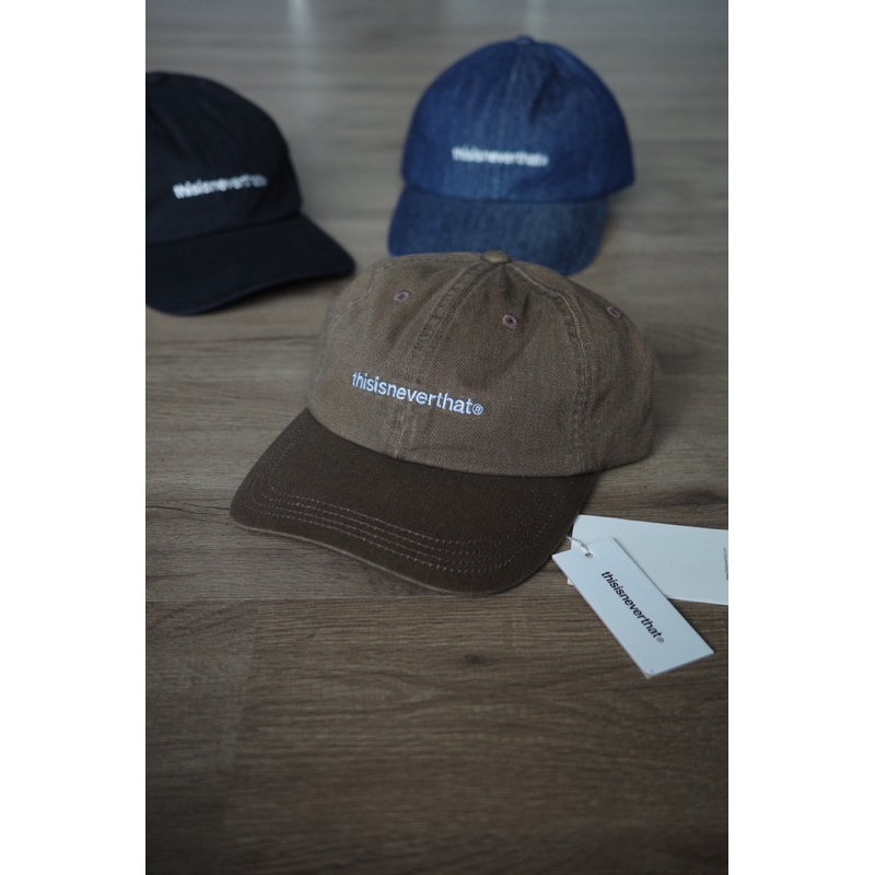 THISISNEVERTHAT Logo Cap - Black/ Denim/ Washed Brown | Shopee Thailand