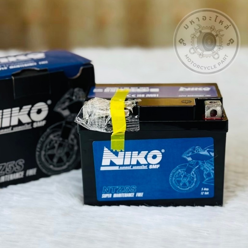 NIKO แบตเตอรี่ NTZ5S 12V 5Ah Battery VRLA ของแท้ นิโก้ มอเตอร์ไซค์ ...