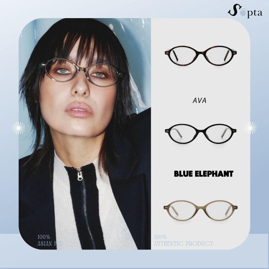 (พร้อมส่ง ไม่ต้องรอพรี🇰🇷) แว่นตา แว่น Blue elephant รุ่น AVA | Shopee ...
