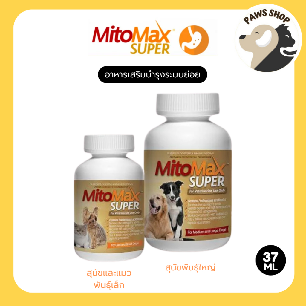Mito Max Super อาหารเสริมบำรุงระบบย่อยอาหาร สำหรับสุนัขและแมว (30 เม็ด ...