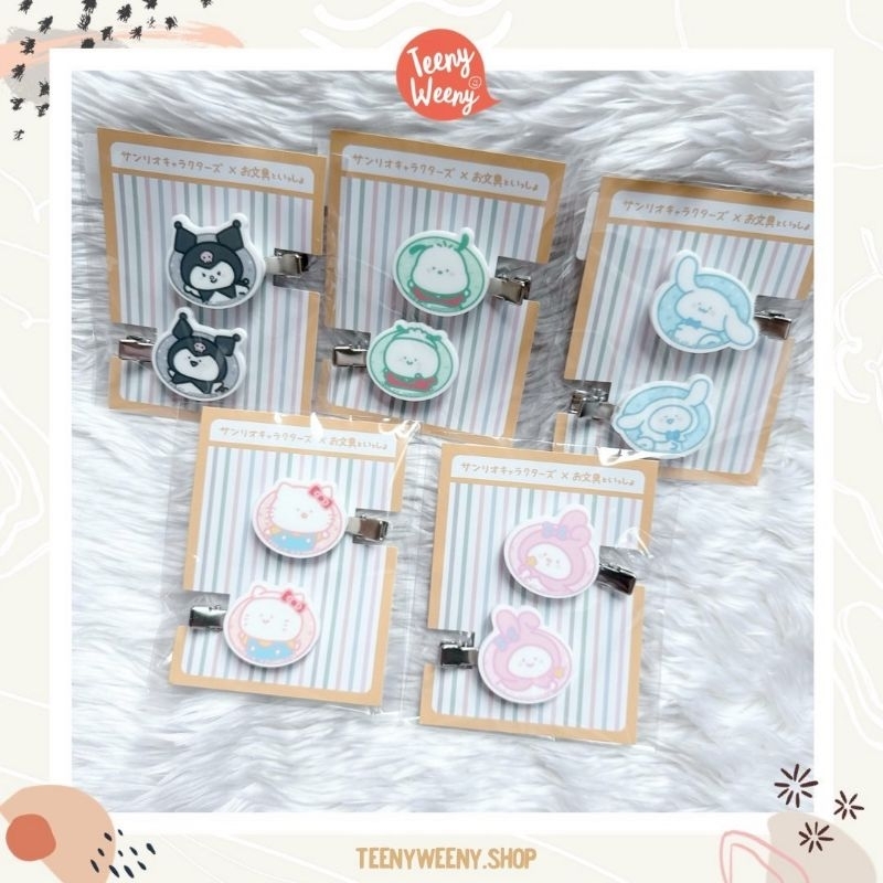 กิ๊บซานริโอ้ Sanrio x obungu to issho Hair Clips | Shopee Thailand