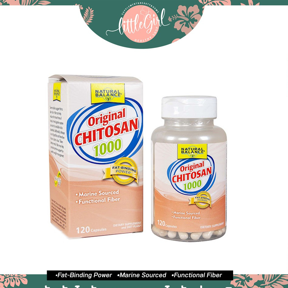 (พร้อมส่ง) ไคโตซาน Natural Balance Original Chitosan 1,000 mg 120 ...