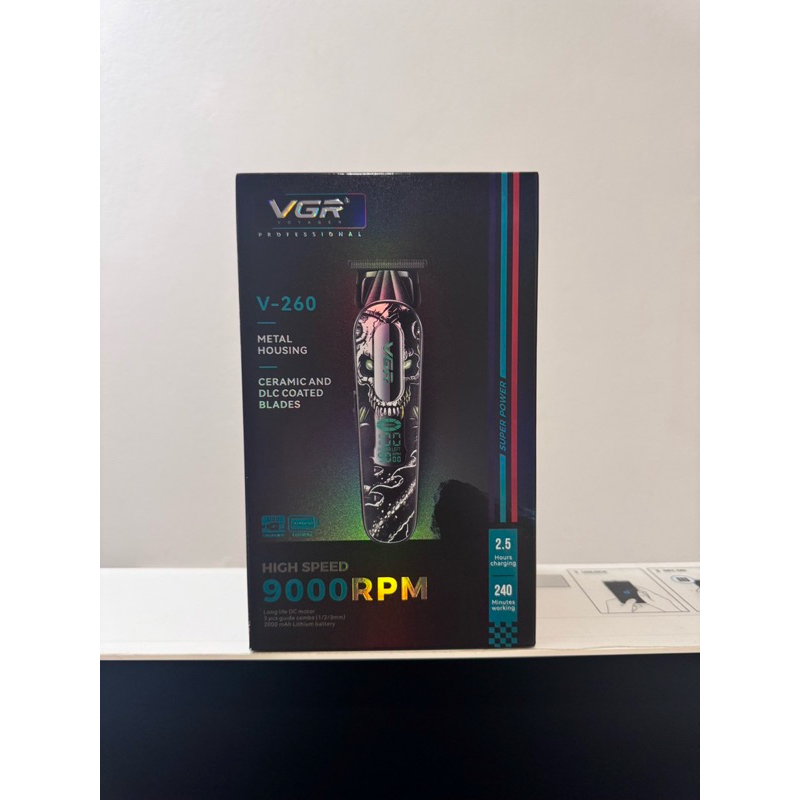VGR v260 ปัตตาเลี่ยนกันขอบไร้สาย ทิมเมอร์ ฟันเซรามิค เคลือบDLC ปรับ ...