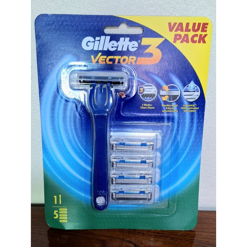 Gillette Vector 3 Value Pack ยิลเลตต์ เวคเตอร์ ทรี | Shopee Thailand