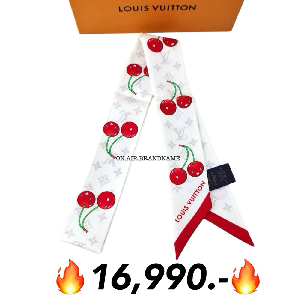 New LV x TM cherry twilly bandeau ผ้าสารพัดประโยชน์ | Shopee Thailand