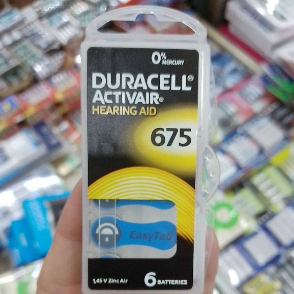 ถ่านเครื่องช่วยฟัง Duracell Activair Hearing Aid 675, PR44 แพค6ก้อน 1 ...