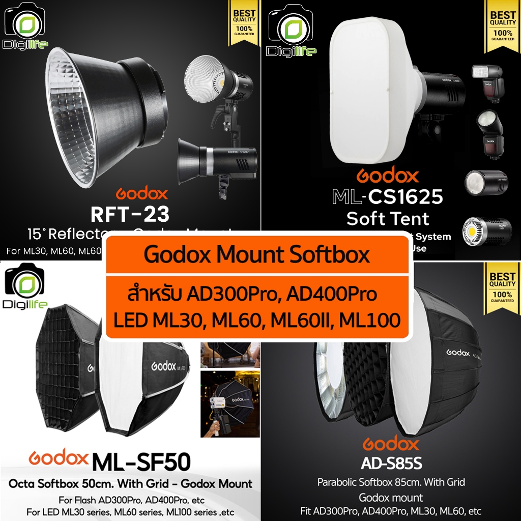 Godox Softbox- Godox Mount -สำหรับ AD300Pro, AD400Pro, ML30 , ML60 ...