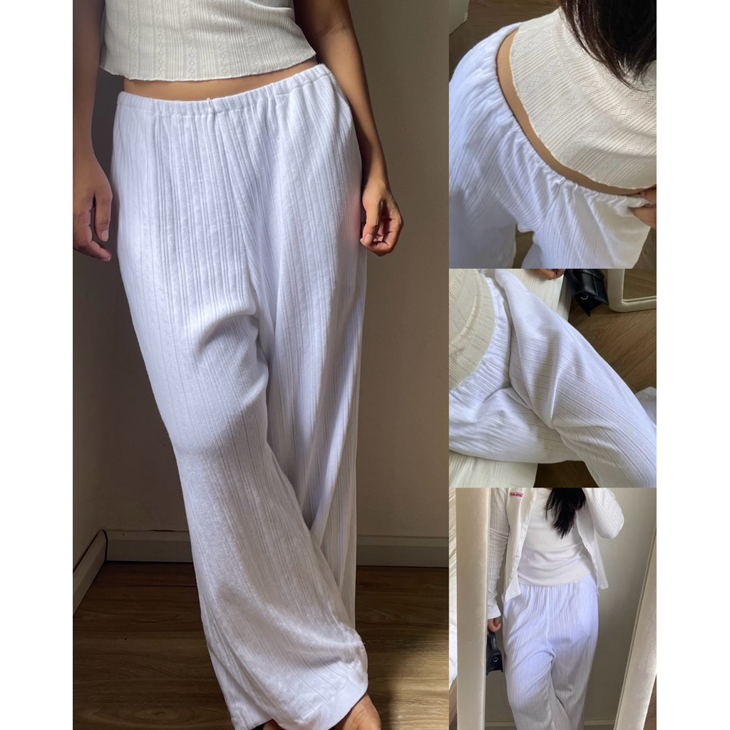 Murphy Pants กางเกงขายาวลายฉลุ ผ้าพ้อยท์เทล ผ้านุ่มมมากกก | Shopee Thailand