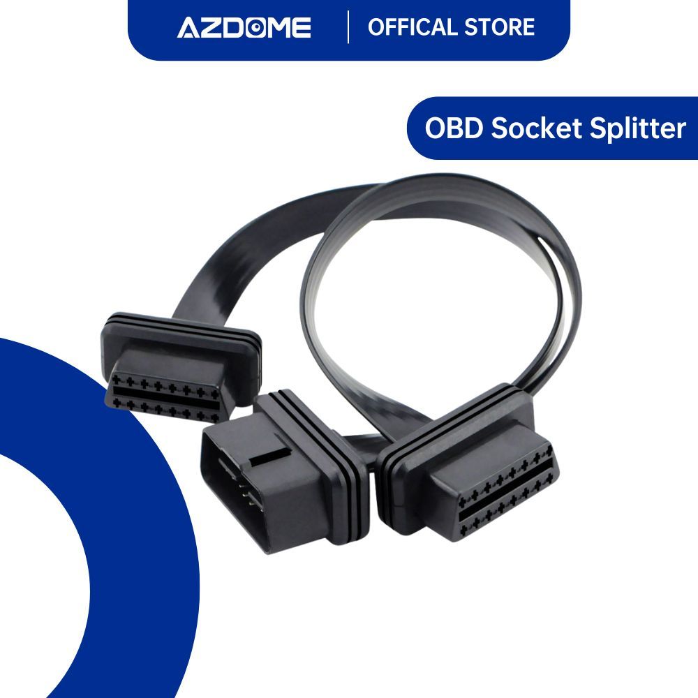 AZDOME ชุดสายเพิ่มช่อง OBD 1 ออก 2 ช่อง 16 PIN สายแบน ความยาว 30cm ออก ...