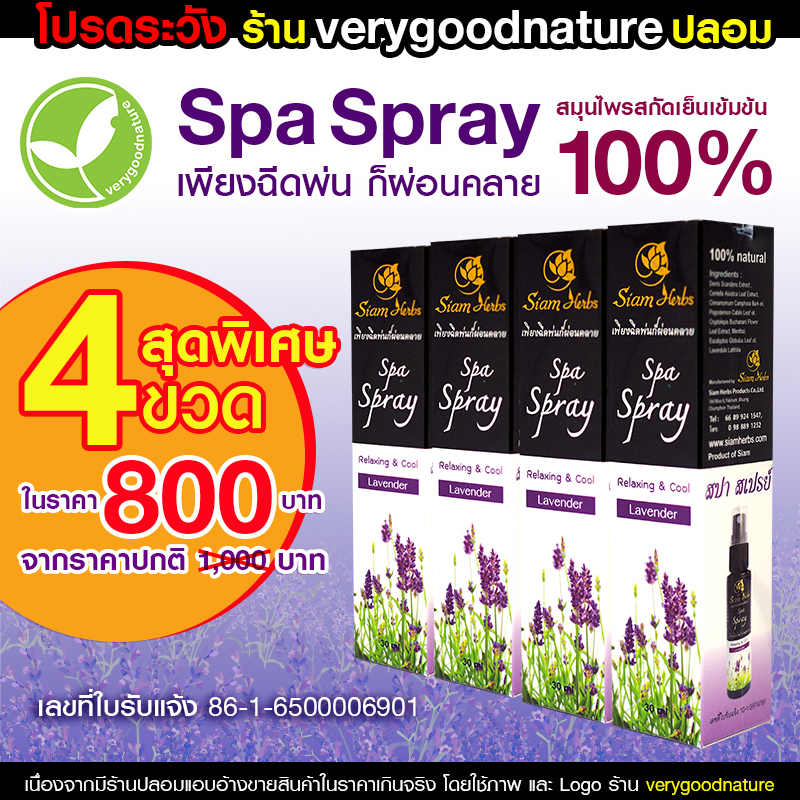 Spa Spray สปา สเปรย์ สมุนไพรสกัดเย็น บรรเทาอาการปวดเมื่อย ปวดศีรษะ ปวด ...