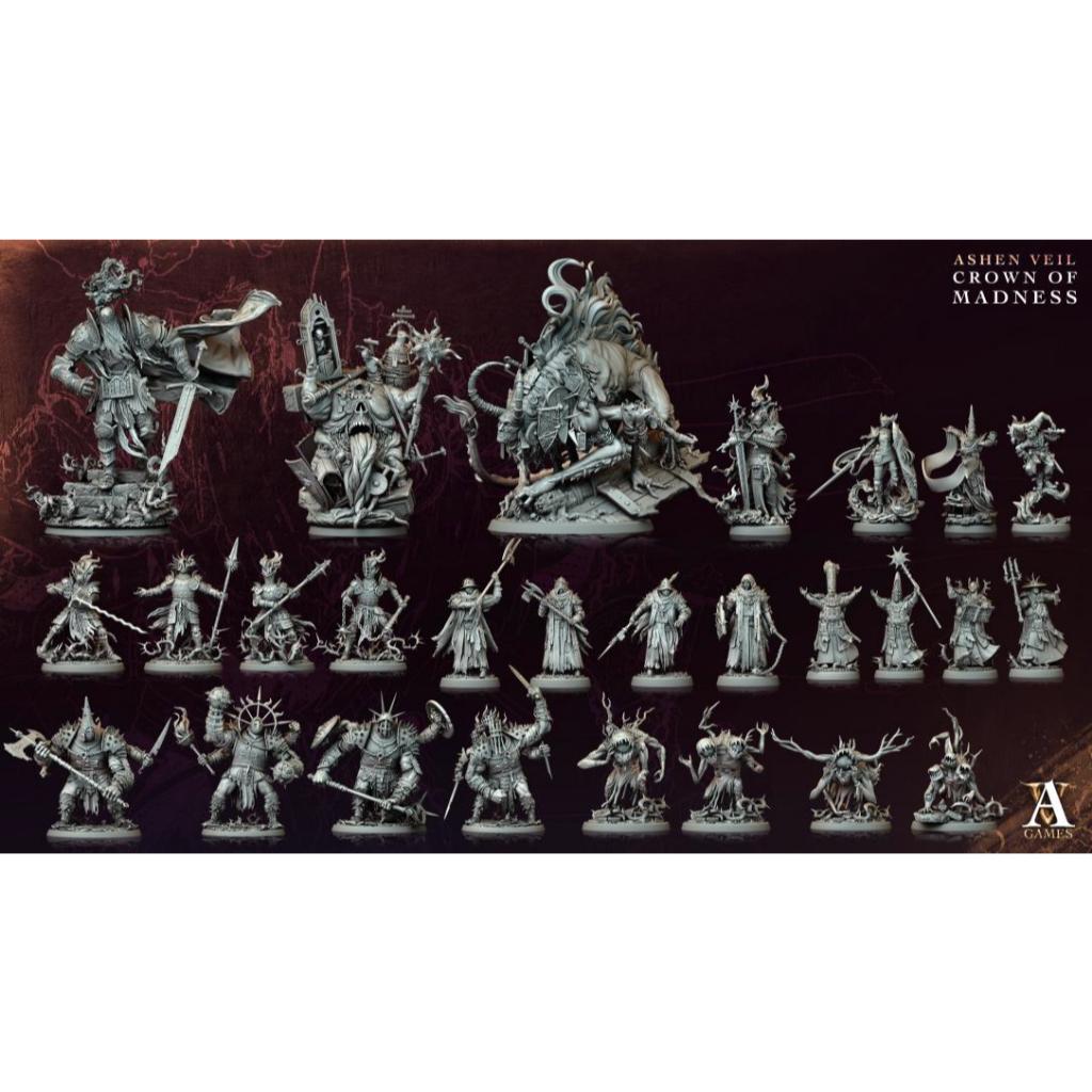 Ashen Veil - Crown of Madness - โมเดลสำหรับ DnD miniaature, [Made to ...