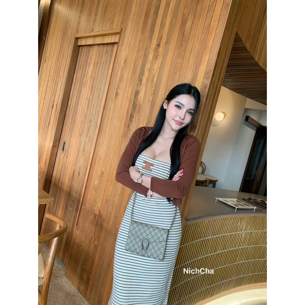 #Nicha Set ผ้าหนาดีมาก ลูกค้ารับไปไม่ผิดหวังแน่นอน งานแพตเทิร์น ปัง ติดอะไหล่หนังเพิ่มความไฮ ...