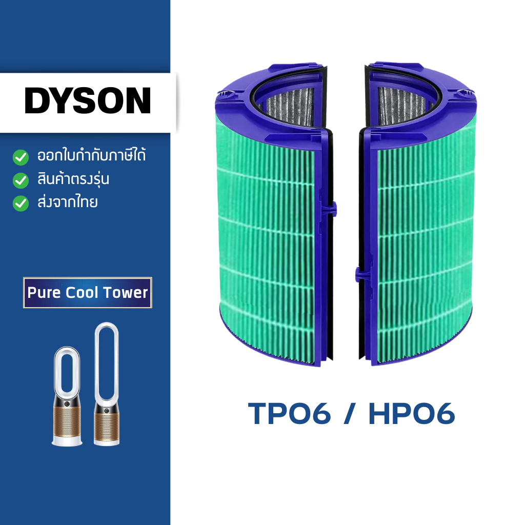 ไส้กรองอากาศ สำหรับ Dyson รุ่น TP06 HP06 อะไหล่ ฟิลเตอร์ HEPA เครื่อง ...