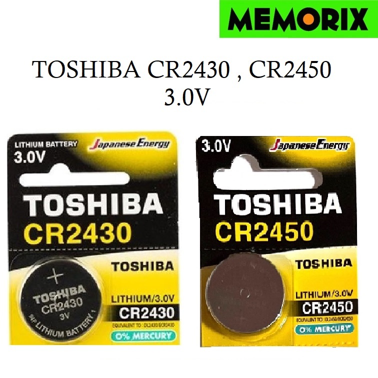 ถูกที่สุด ของแท้ original Toshiba CR2430, CR2450 ถ่านกระดุม 3V. ราคาขายต่อ 1 ก้อน | Shopee Thailand