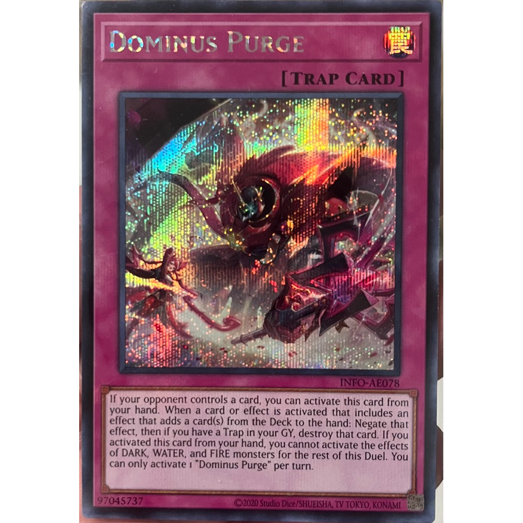 Yugioh Asia-Eng [INFO-AE079] Dominus Purge (Secret Rare) การ์ดยูกิแท้ถูกลิขสิทธิ์ | Shopee Thailand