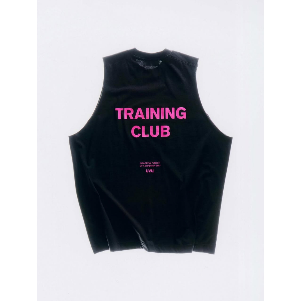 [ของแท้] UVU TRAINING CLUB CUT-OFF Black/Pink เสื้อวิ่ง ออกกำลังกาย ...