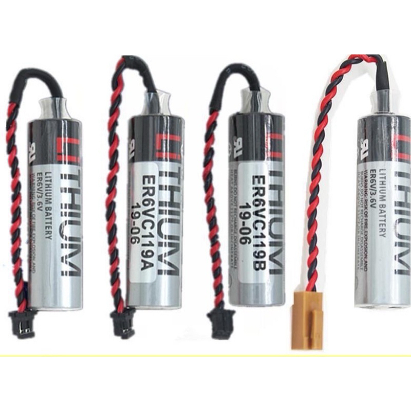 ลิเธียม แบตเตอรี่ ER6 v TOSHIBA (สายหมุนเกรียว)ER6V / 3.6V PLC Lithium ...