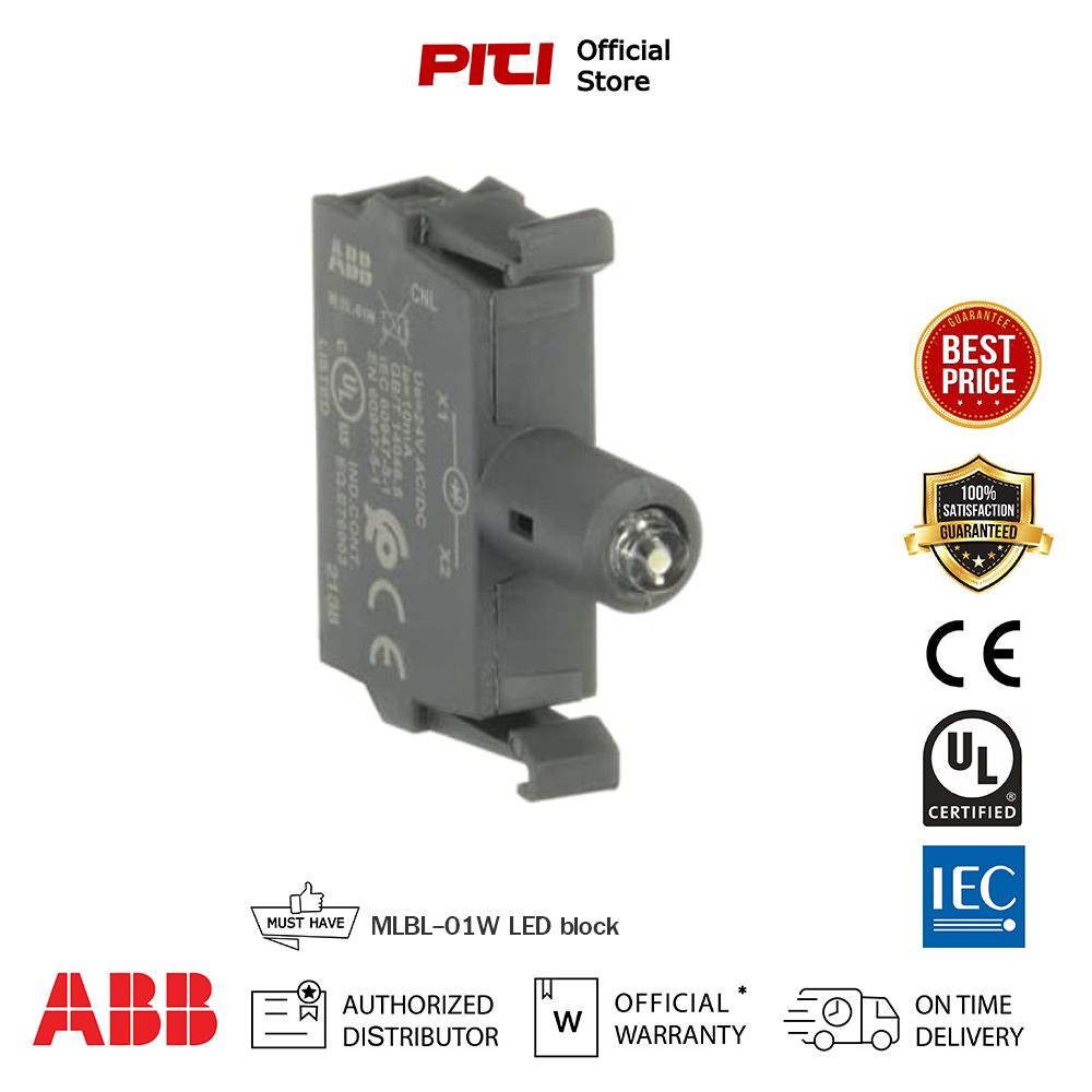 ABB MLBL-01BW 24VAC/DC Contact&LED Block บล็อกแบบติดในกล่อง Modular range Pilot devices | Shopee ...