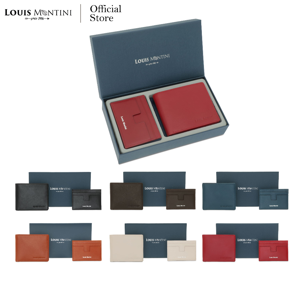 Louis Montini (Neville) ชุดกิฟเซ็ท กระเป๋าสตางค์หนังแท้ และ กระเป๋า ...
