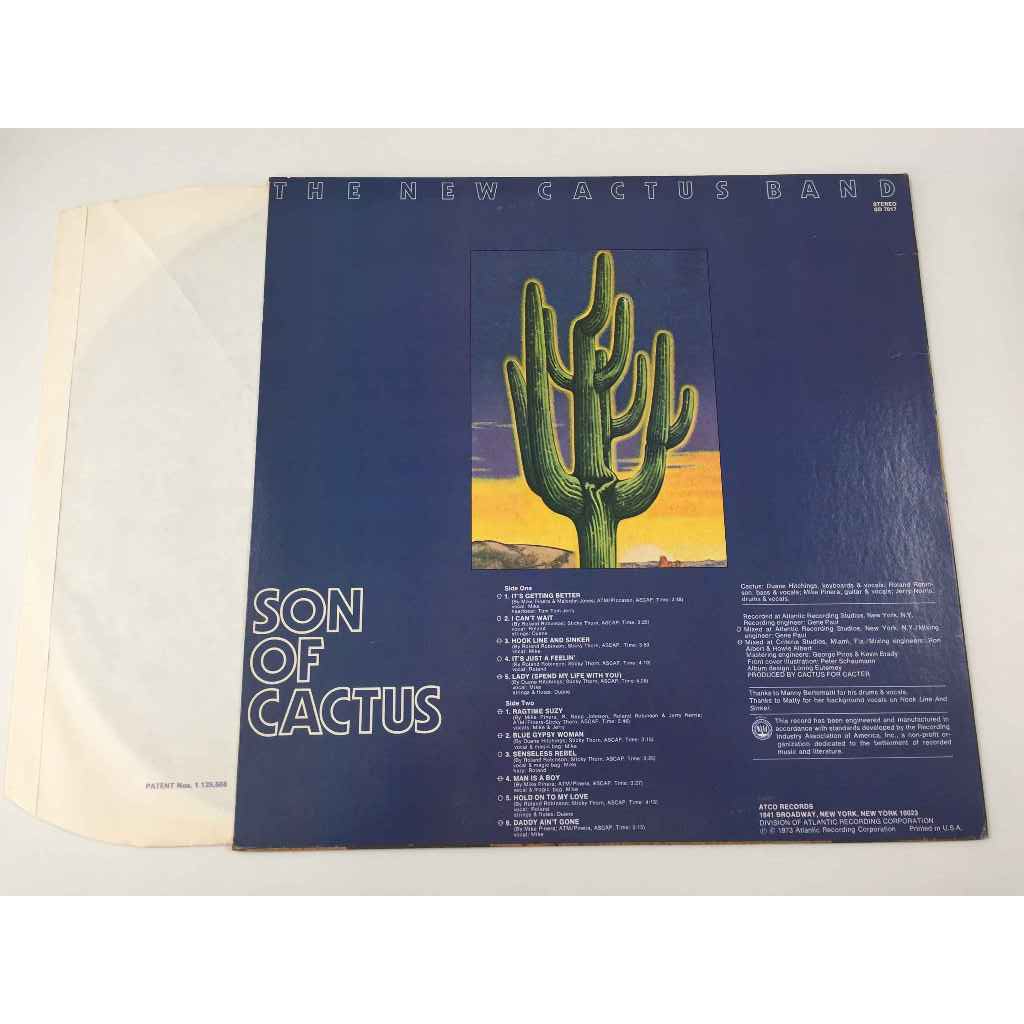 The New Cactus Band Son Of Cactus ขนาด 12 นิ้ว LP B3-186 | Shopee Thailand