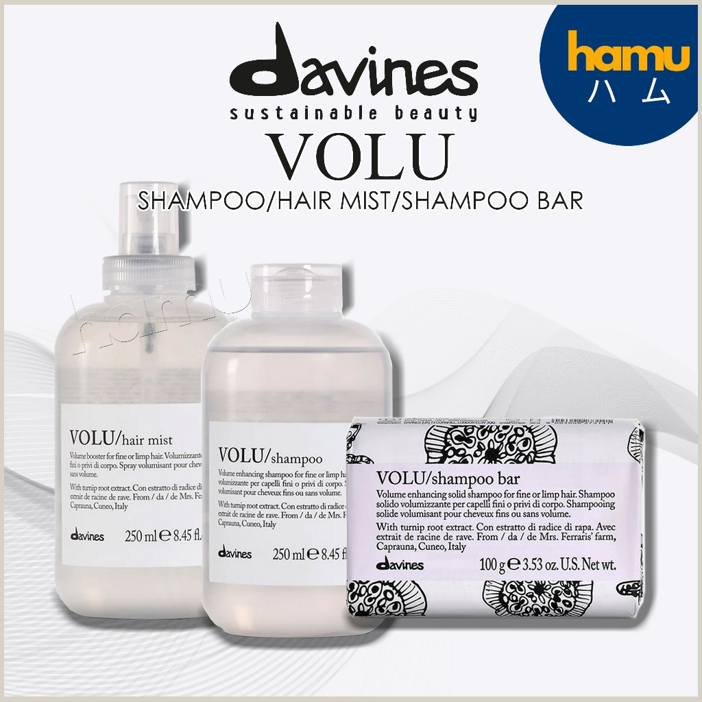 DAVINES® VOLU Shampoo/Shampoo Bar/Hair Mist แชมพูเพื่อทำความสะอาดเส้นผม ...