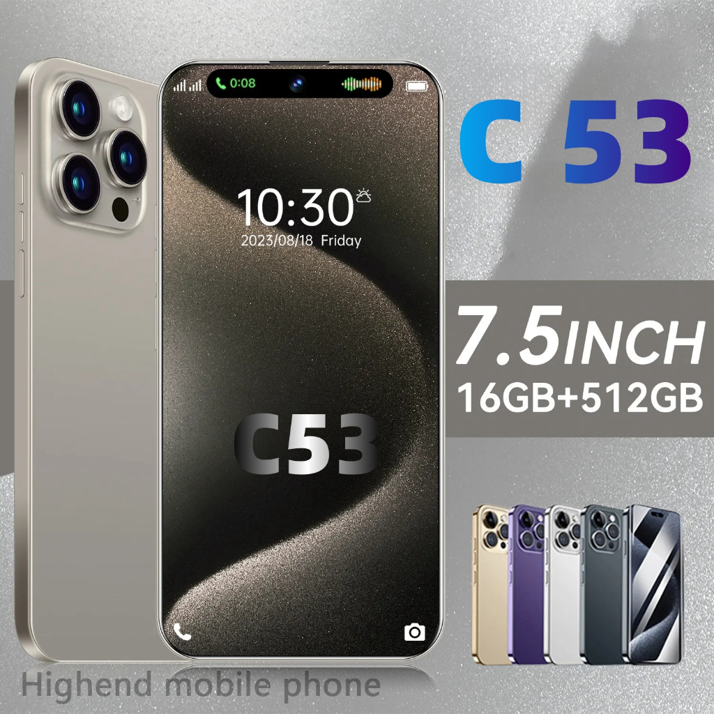 C53 โทรศัพท์ราคาถูก 7.5 นิ้ว 16+1TB โทรศัพท์ 7800mah เกมส์ smartphone ...