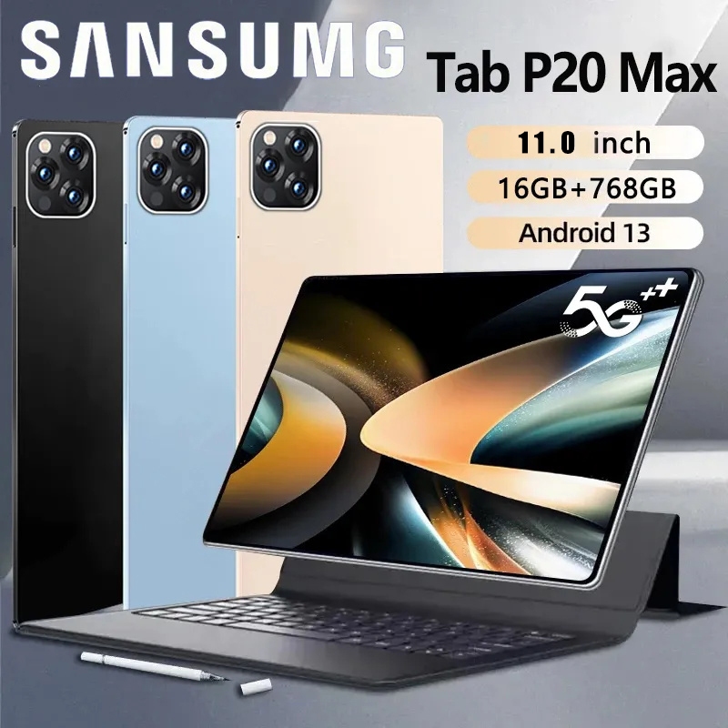 2024 New Sansumg P20 Max 11inch Tablet 4g/5G Tablet Dual Sim Tablet ...